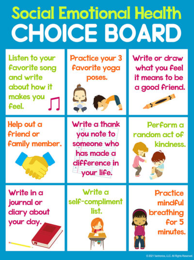 Social Emotional Health Choice Board - VariQuest Resource Center