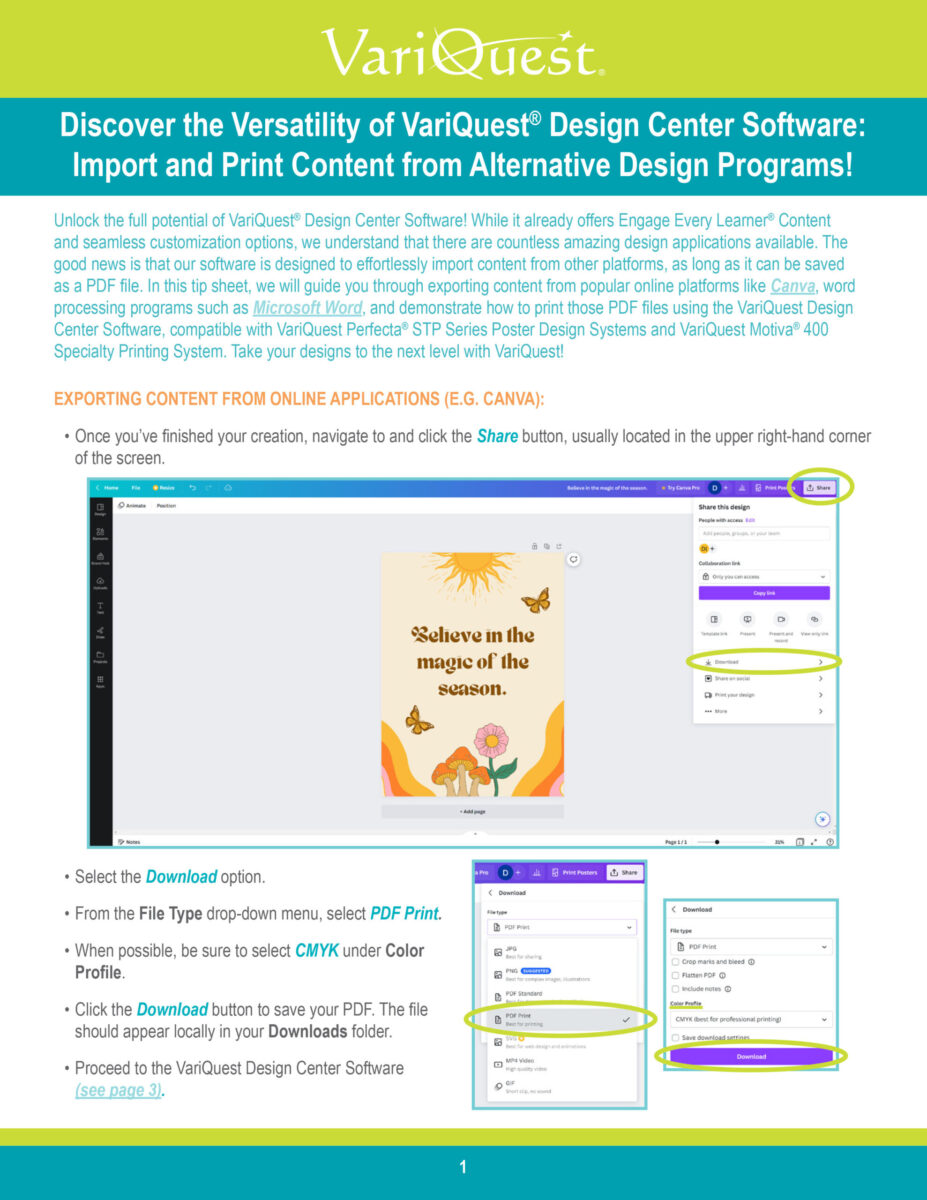 PDF Import from Canva Tip Sheet - VariQuest Resource Center